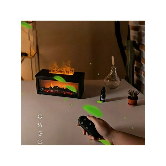 Send 3 Oils,Upgraded Fireplace Diffuser, 7-Color LED Flame, 300ml ...