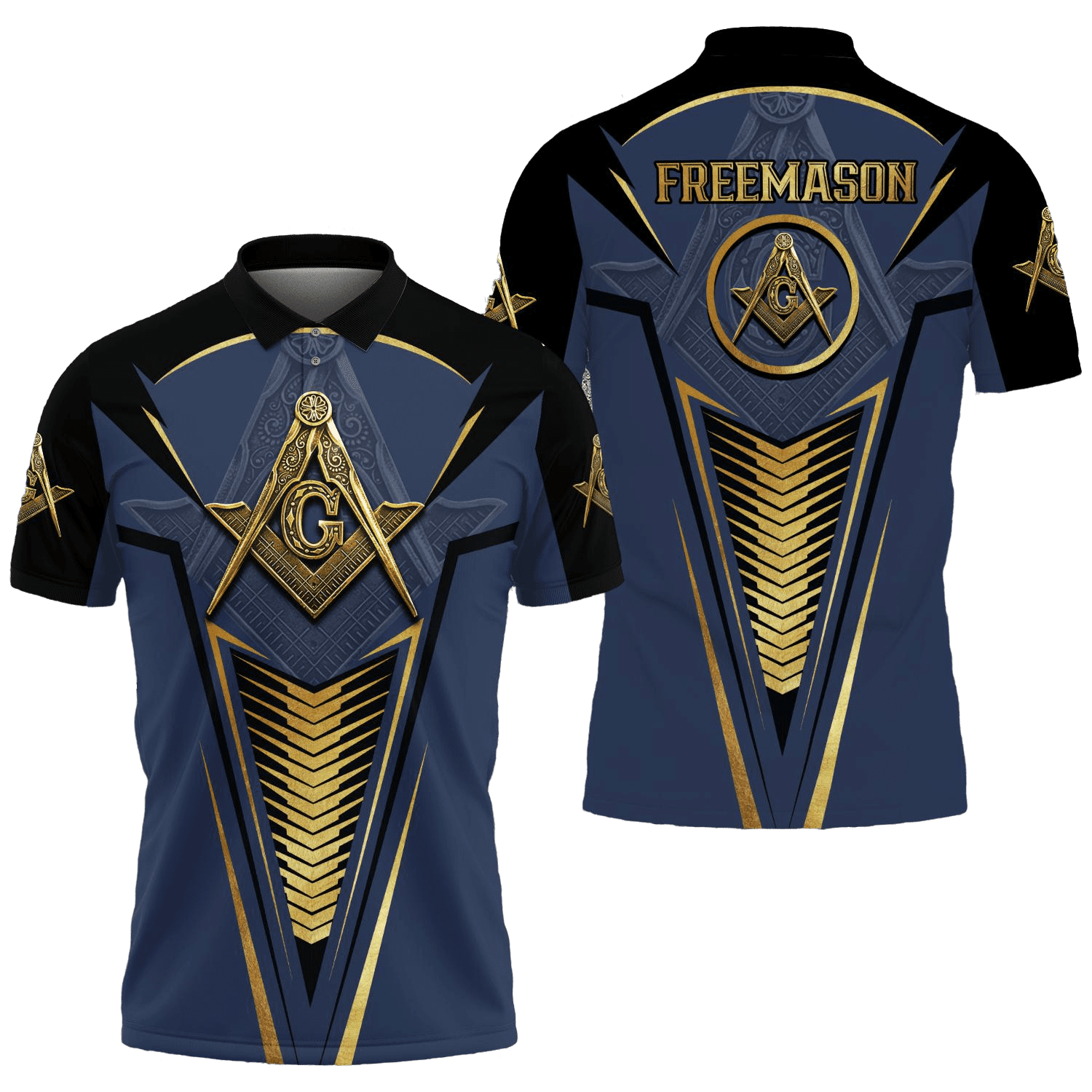 [Send Message to Custom] Hozzify Freemason Masonic Compass Symbol Polo ...