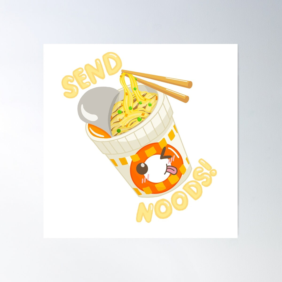 Send Nood(Les)! Poster Wall Art, Modern Wall Decor For Living Room Bedroom, 24x24 UNFRAMED ...