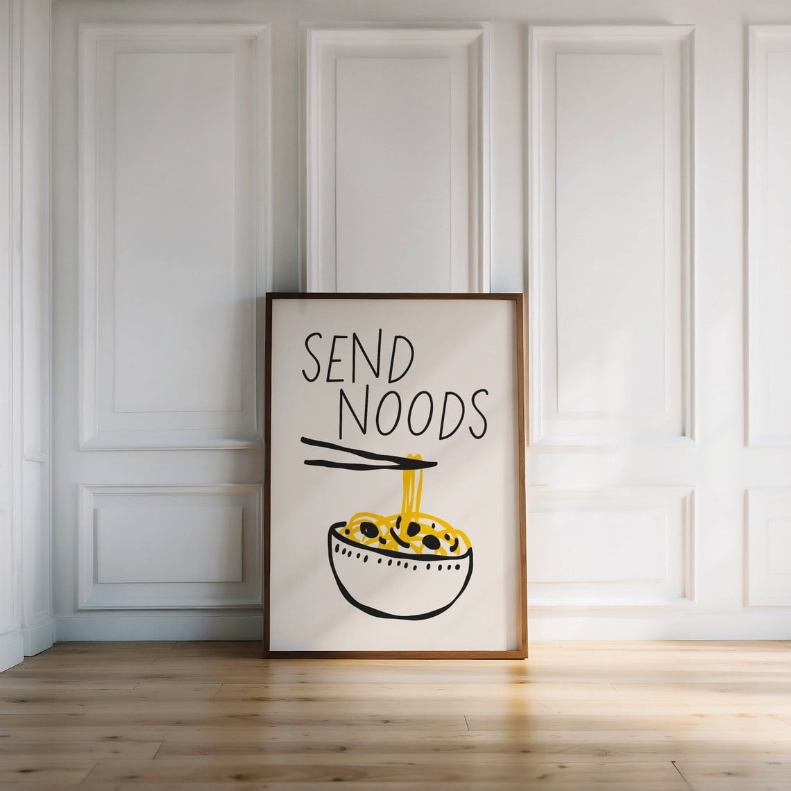 Send Noods Print // Aesthetic Kitchen Decor, Trendy Kitchen Wall Art ...