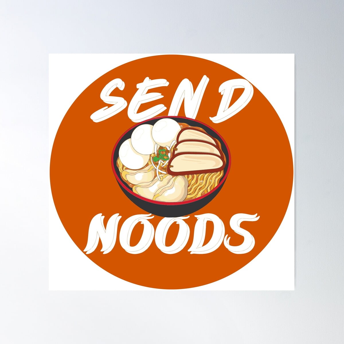 Send Noods / Ramen Poster Wall Art, Modern Wall Decor For Living Room ...