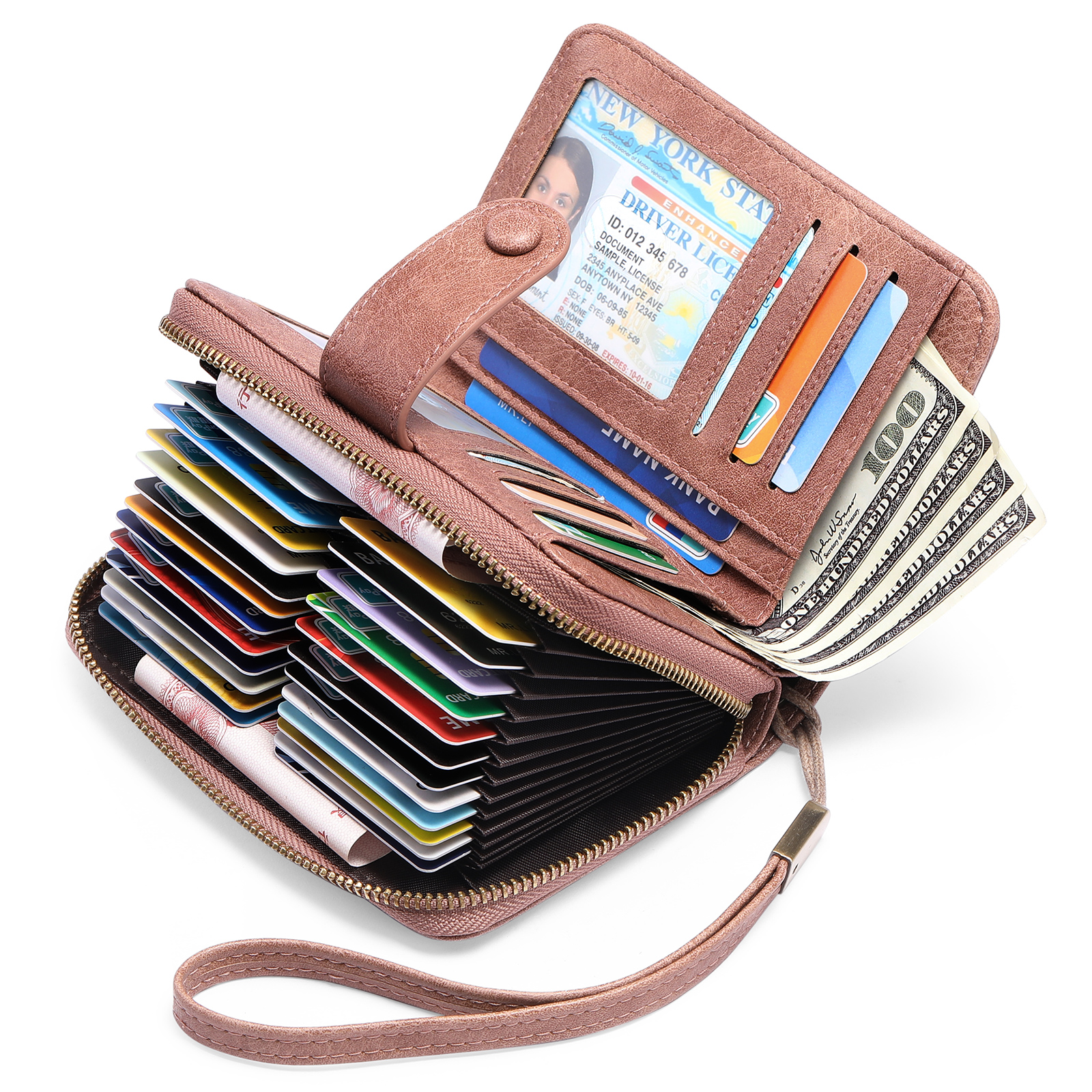 Daisy Rose Trifold RFID Blocking Wallet - PU Vegan Leather Multi Card ...