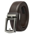 Sendefn Men's Leather Belt Automatic Ratchet Buckle Slide Belt for ...