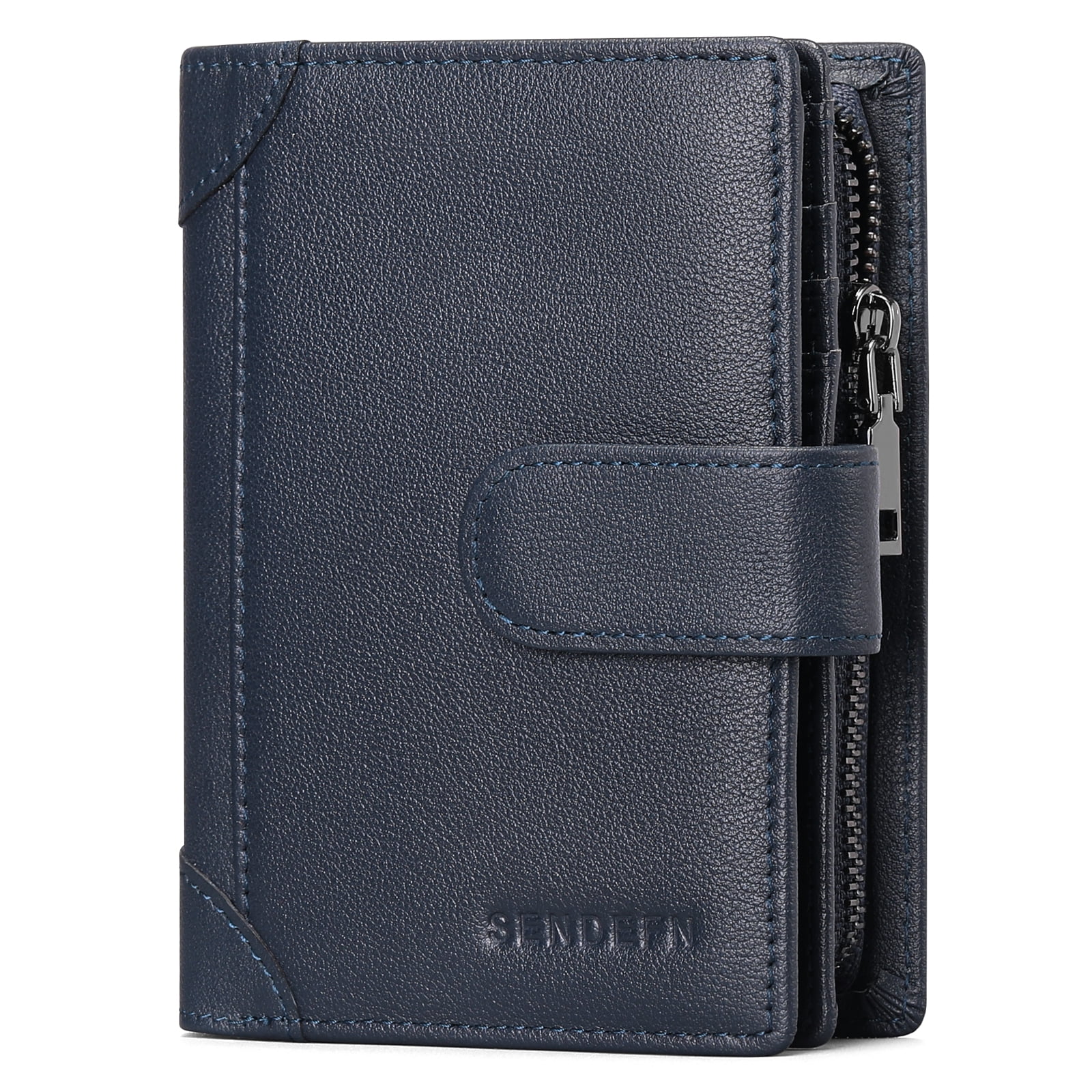 SENDEFN RFID Blocking Men Casual Card Wallets, Dark blue - Walmart.com