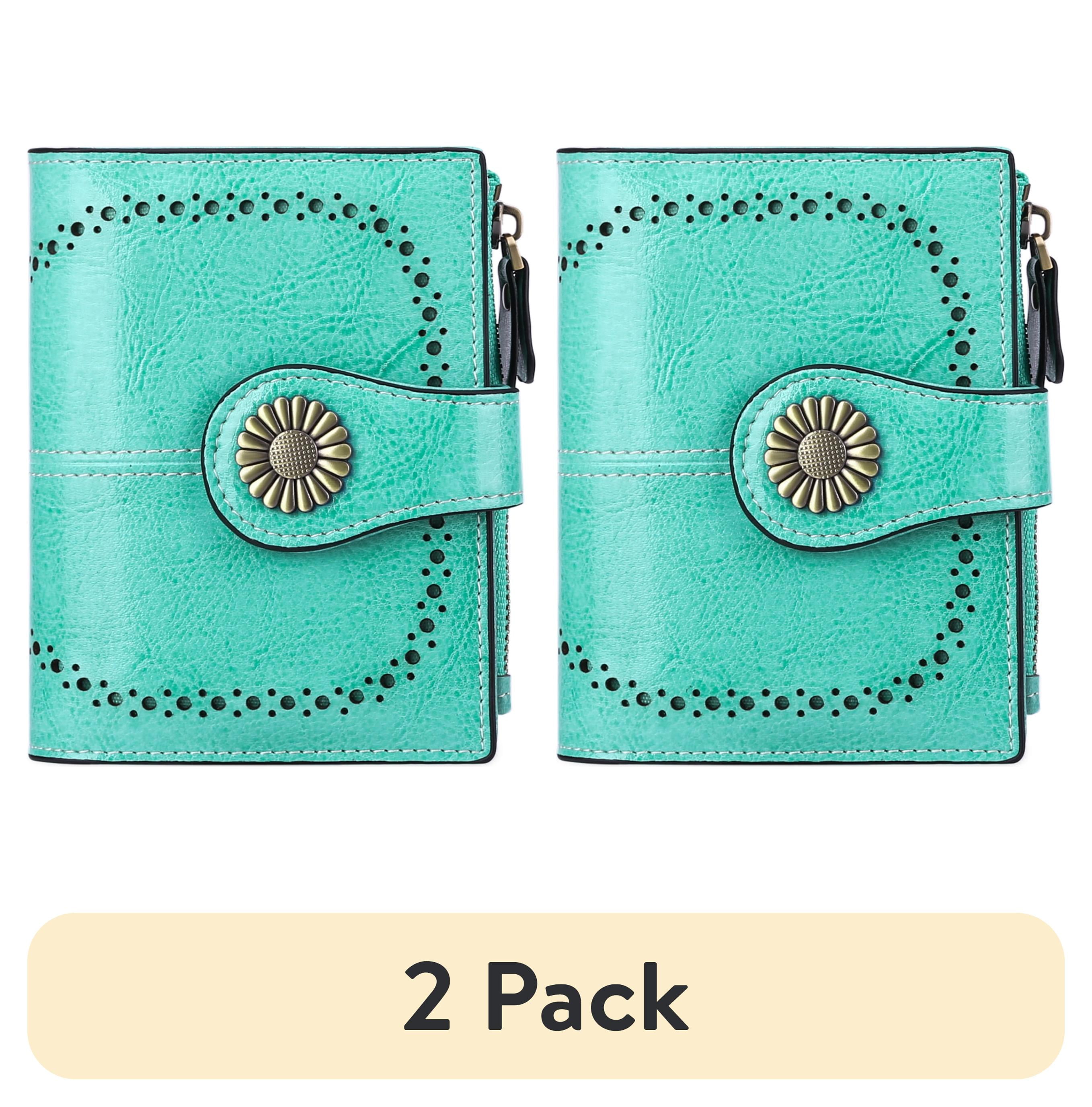 (2 pack) Sendefn Small Women Wallet Genuine Leather Bifold Purse RFID ...