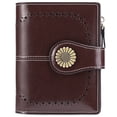 Sendefn Small Women Wallet Genuine Leather Bifold Purse RFID Blocking ...