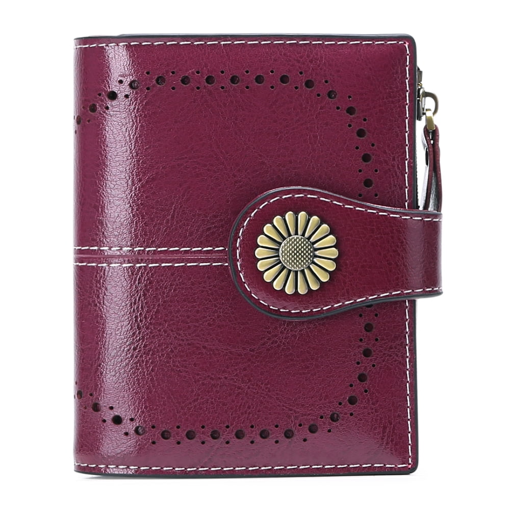 SENDEFN, Women Wallet, RFID Blocking Leather Bifold Purse, Small Size ...