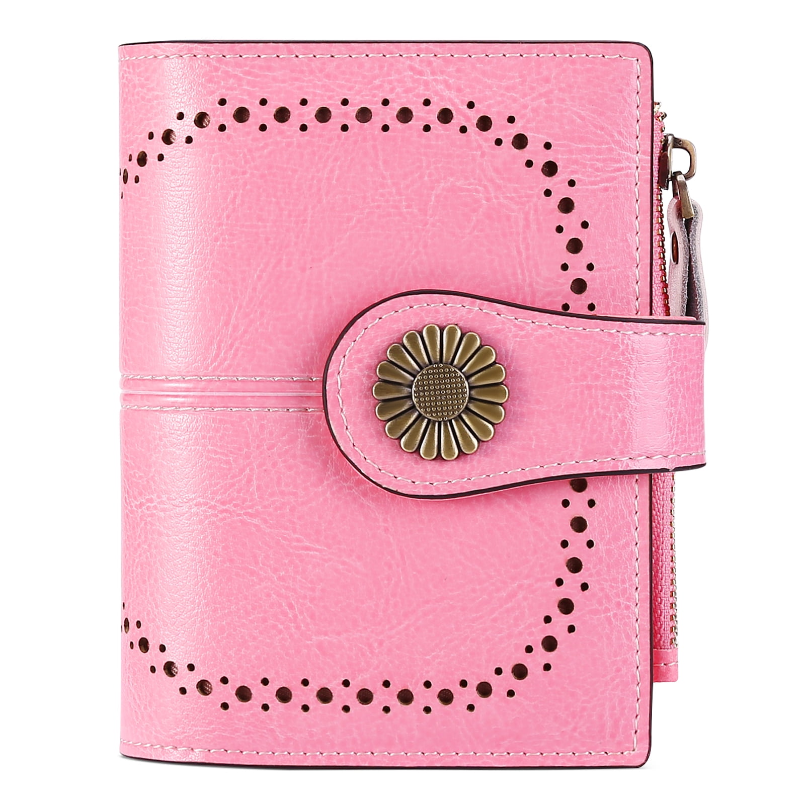 Sendefn Small Women Wallet Genuine Leather Bifold Purse RFID Blocking ...