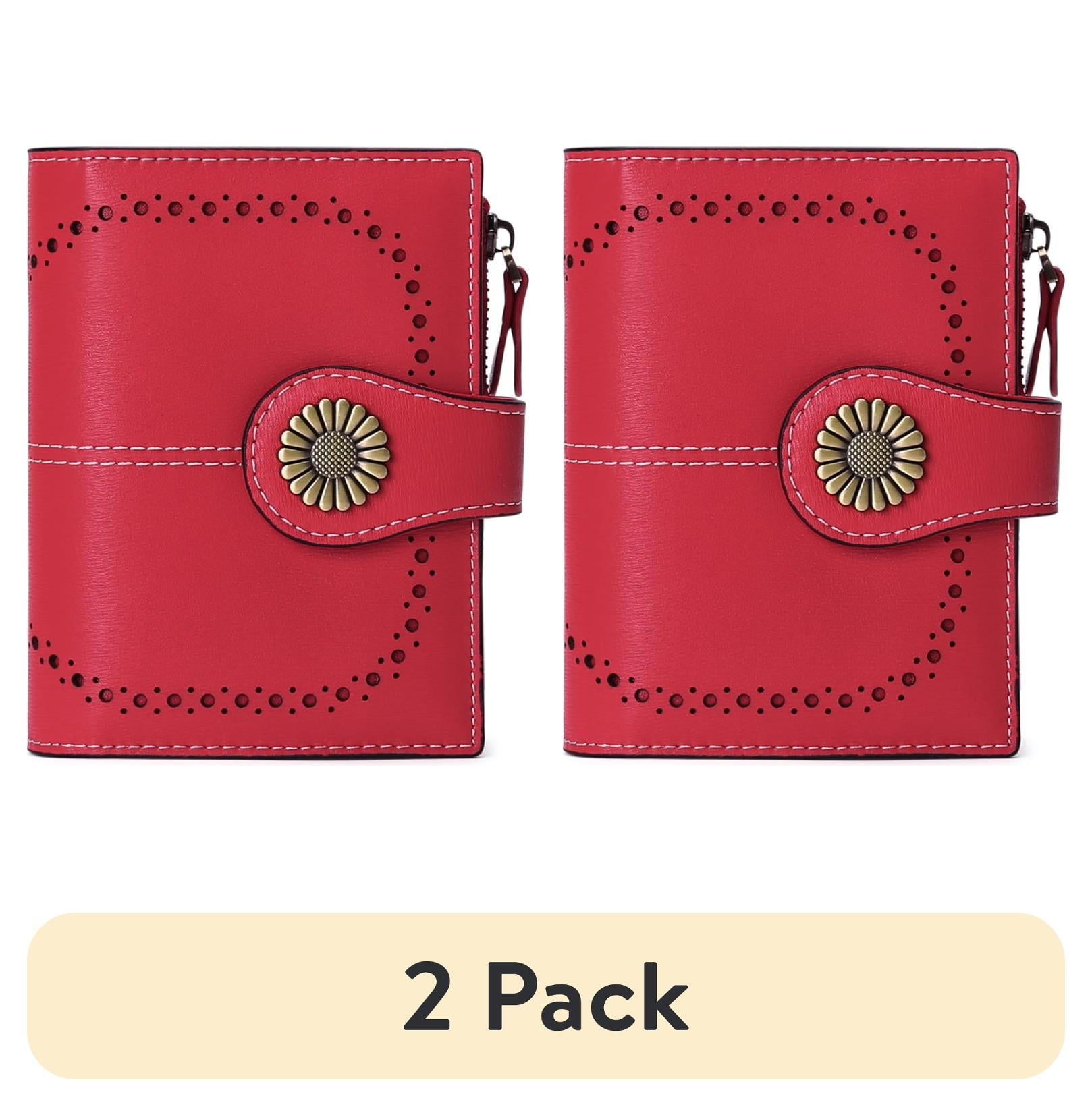 (2 pack) Sendefn Small Women Wallet Genuine Leather Bifold Purse RFID ...