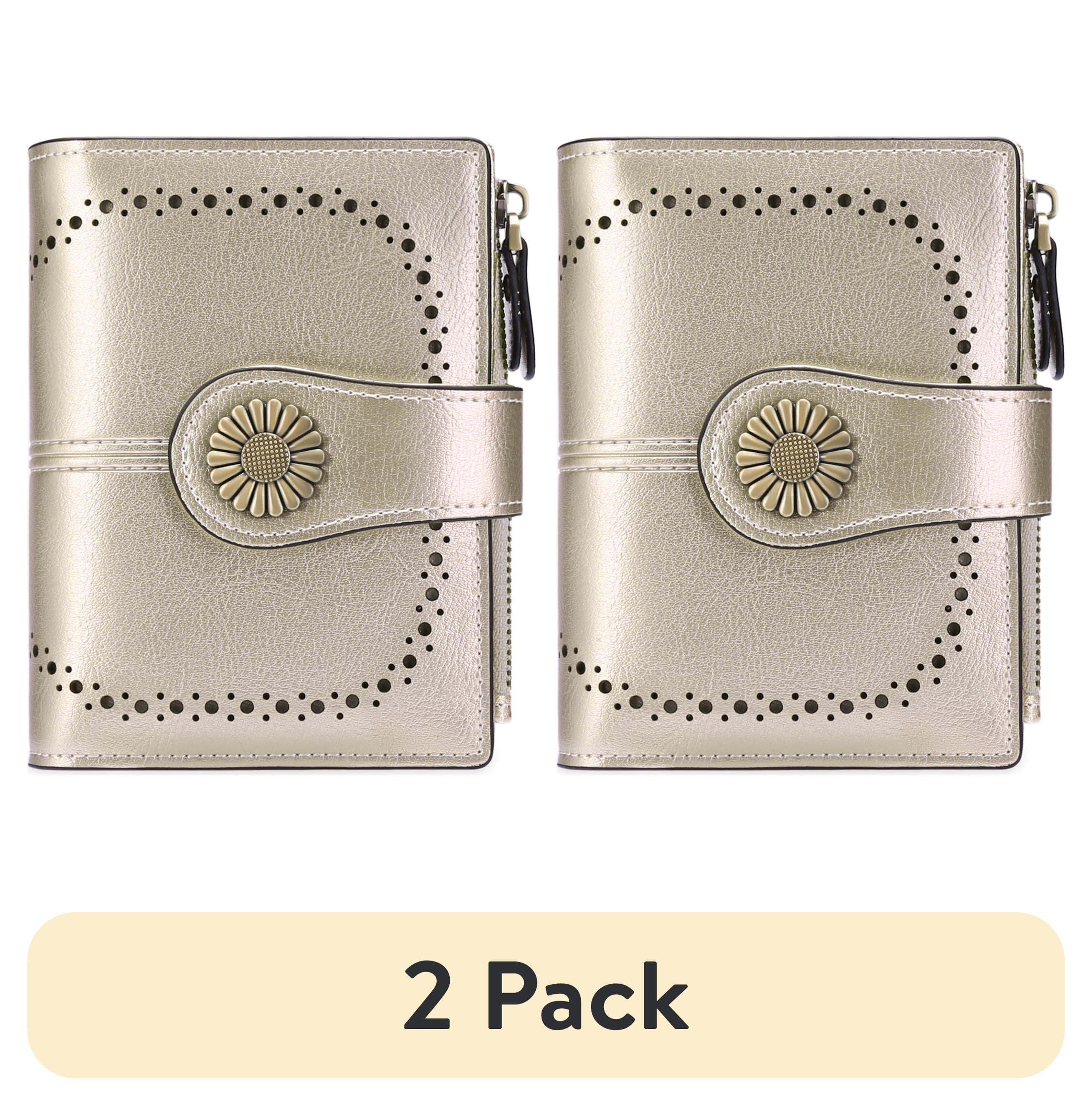 (2 pack) Sendefn Small Women Wallet Genuine Leather Bifold Purse RFID ...