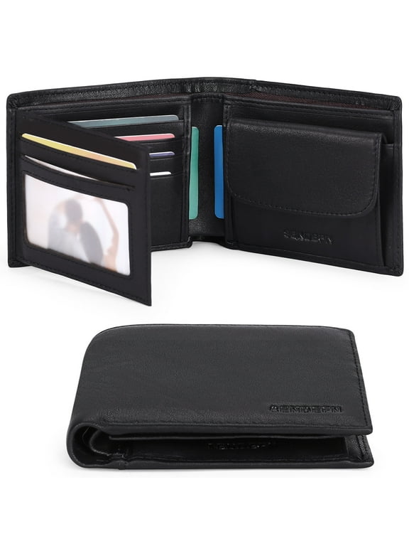 Men's Fashion PU Leather Long Wallet Large Capacity Wallet for Check ...