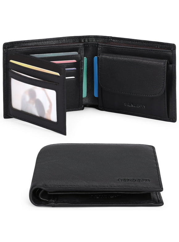 Trifold Mens Wallet With Coin Pocket