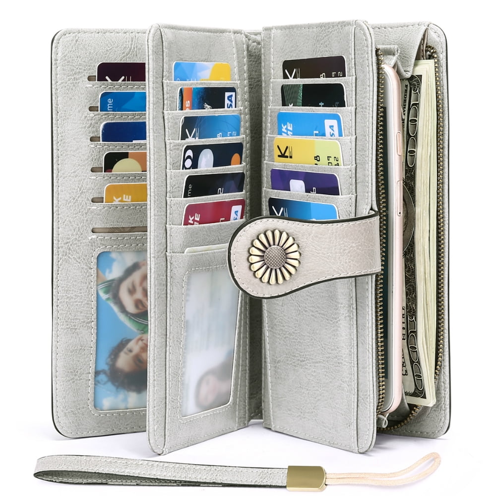 Sendefn Wallets for Women Genuine Leather Credit Card Holder with RFID ...