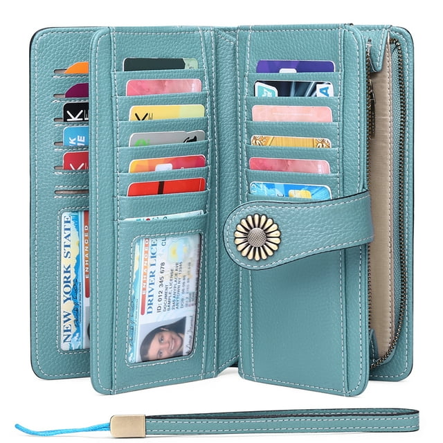 Sendefn Wallets for Women Genuine Leather Credit Card Holder with RFID ...