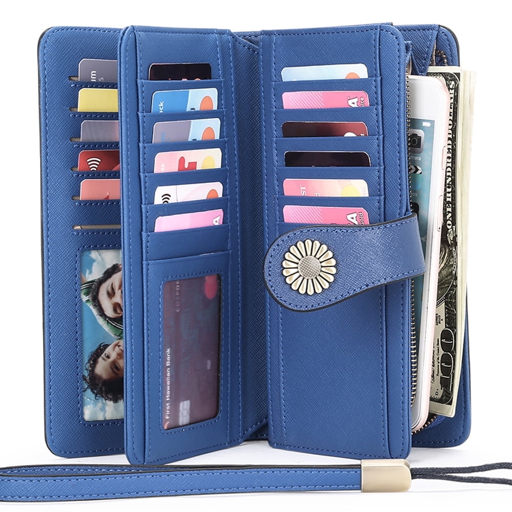 Sendefn Wallets for Women Genuine Leather Credit Card Holder with RFID ...