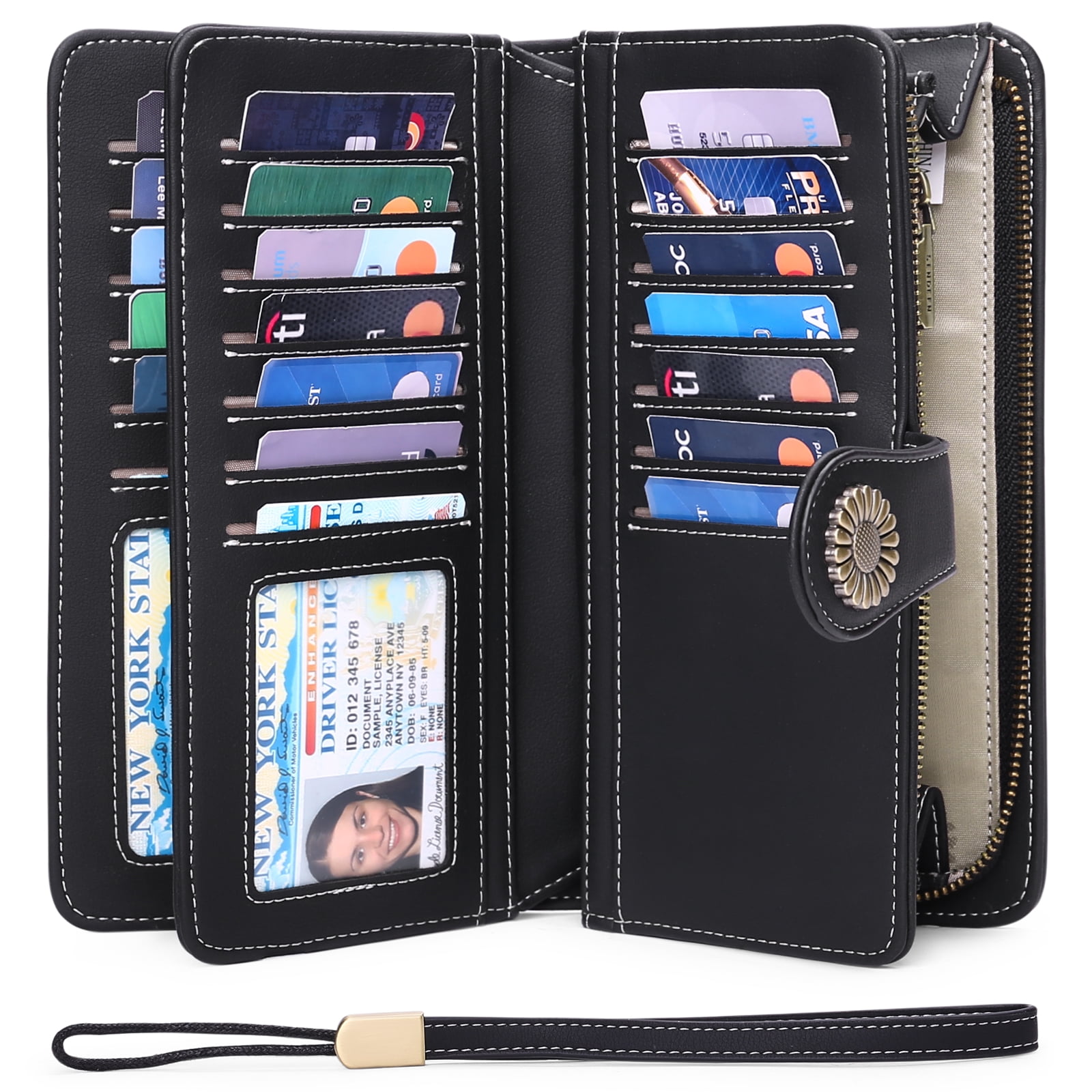 Sendefn Wallets for Women Genuine Leather Credit Card Holder with RFID ...
