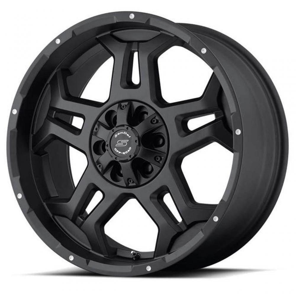 Sendel S37 18" 5-Lug Boat Camper RV Trailer Wheel Rim Black Machined ...