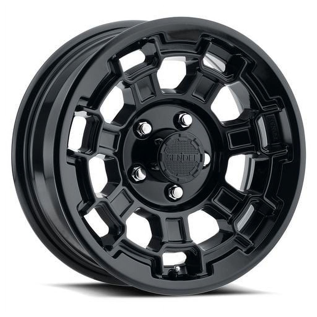 Sendel T18 14" 5-Lug Boat Camper RV Trailer Wheel Rim Gloss Black (QTY ...