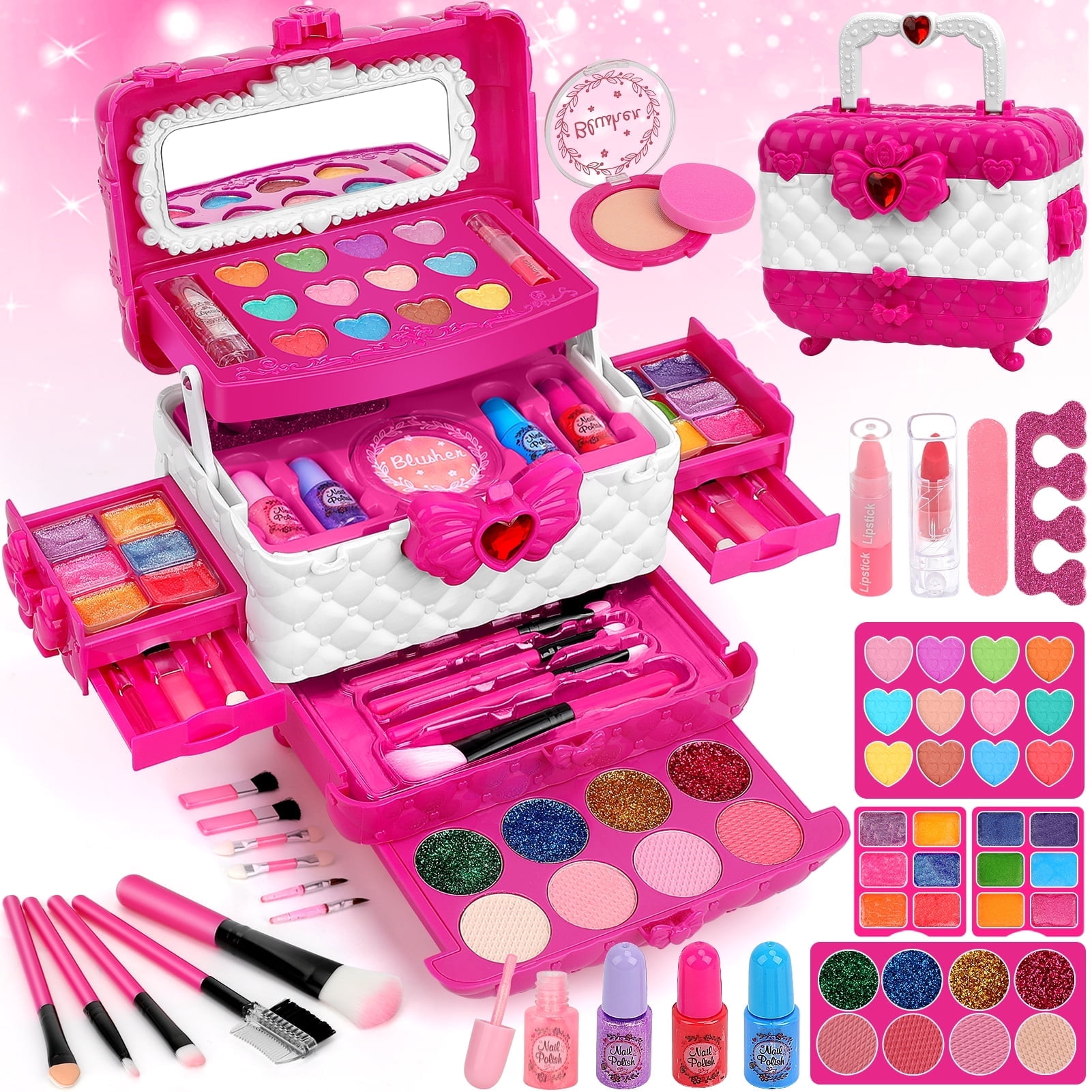 Sendida Toys for Kids Washable Makeup Kit Princess Toys Makeup Gift Set ...