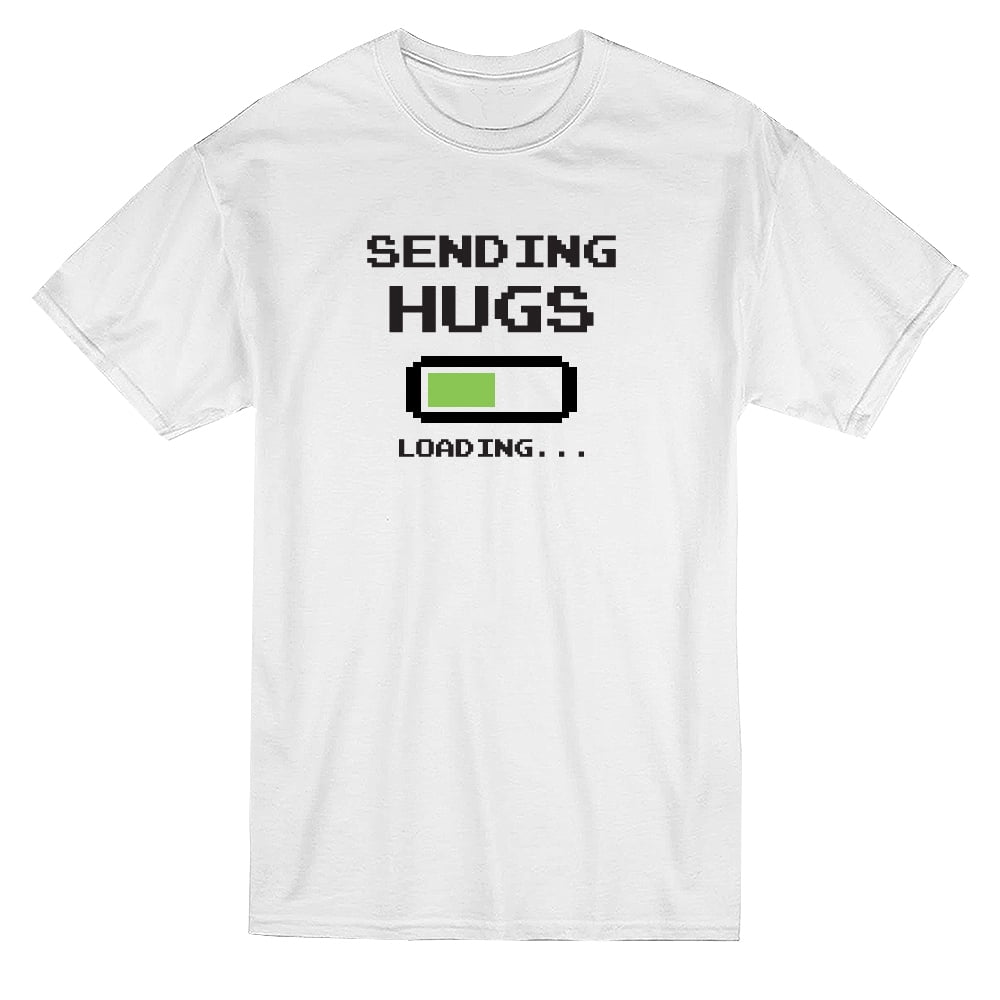 Sending Hugs Loading Graphic Men White T-Shirt, Male Small - Walmart.com