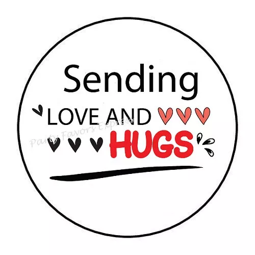 Sending Love And Hugs Sticker Party Favors Sticker Envelope Seals ...