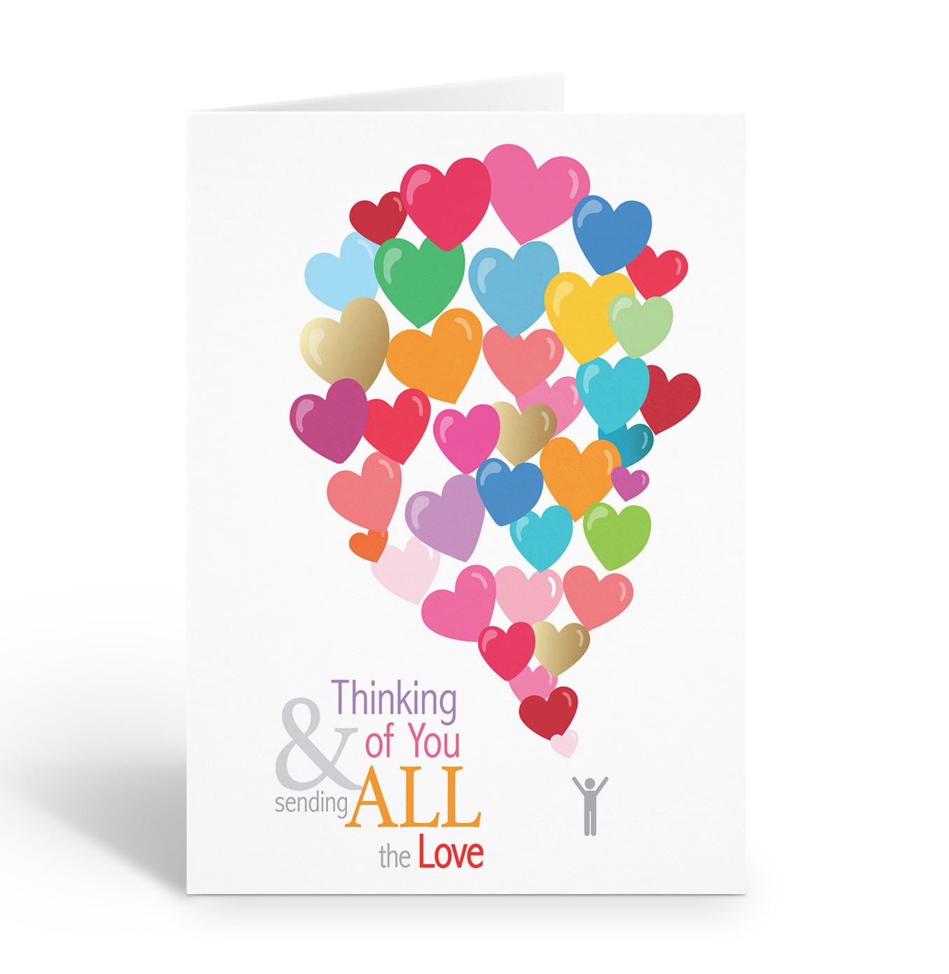Sending Love Hearts and Thinking of You Note Cards - 10 Note Cards with ...