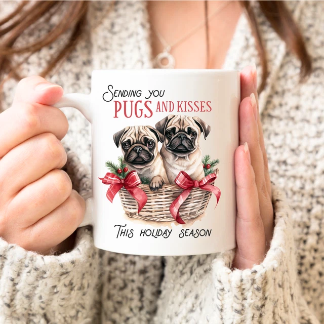Sending Pugs And Kisses Mug Coffee Cup Cute Pug Dog Lover - Walmart.com