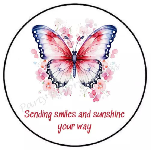 Sending Smiles And Sunshine Your Way Stickers Party Favors Phone Decal ...
