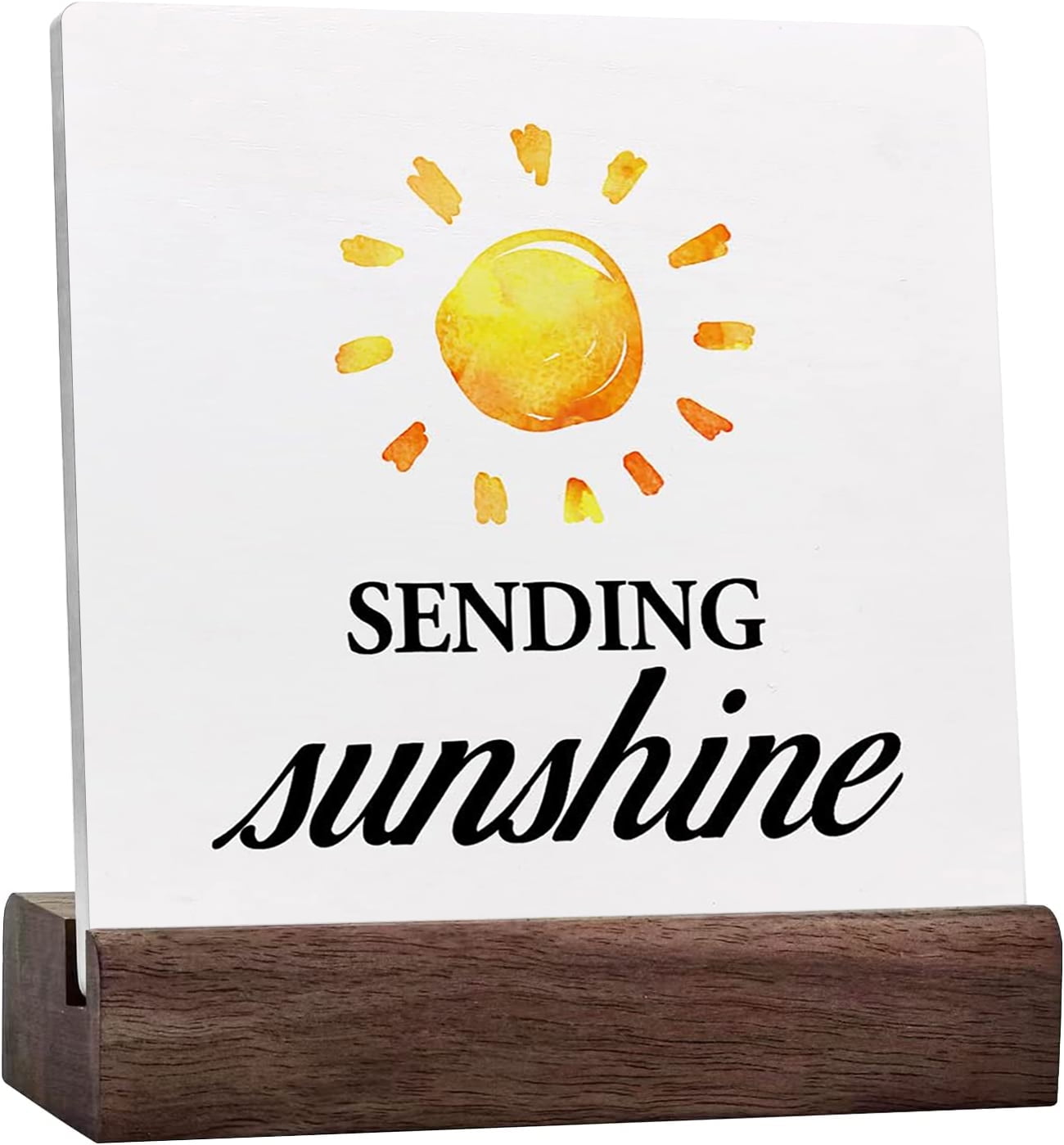Sending Sunshine Ceramic Desk Sign Desk Decor,Rustic Inspirational ...