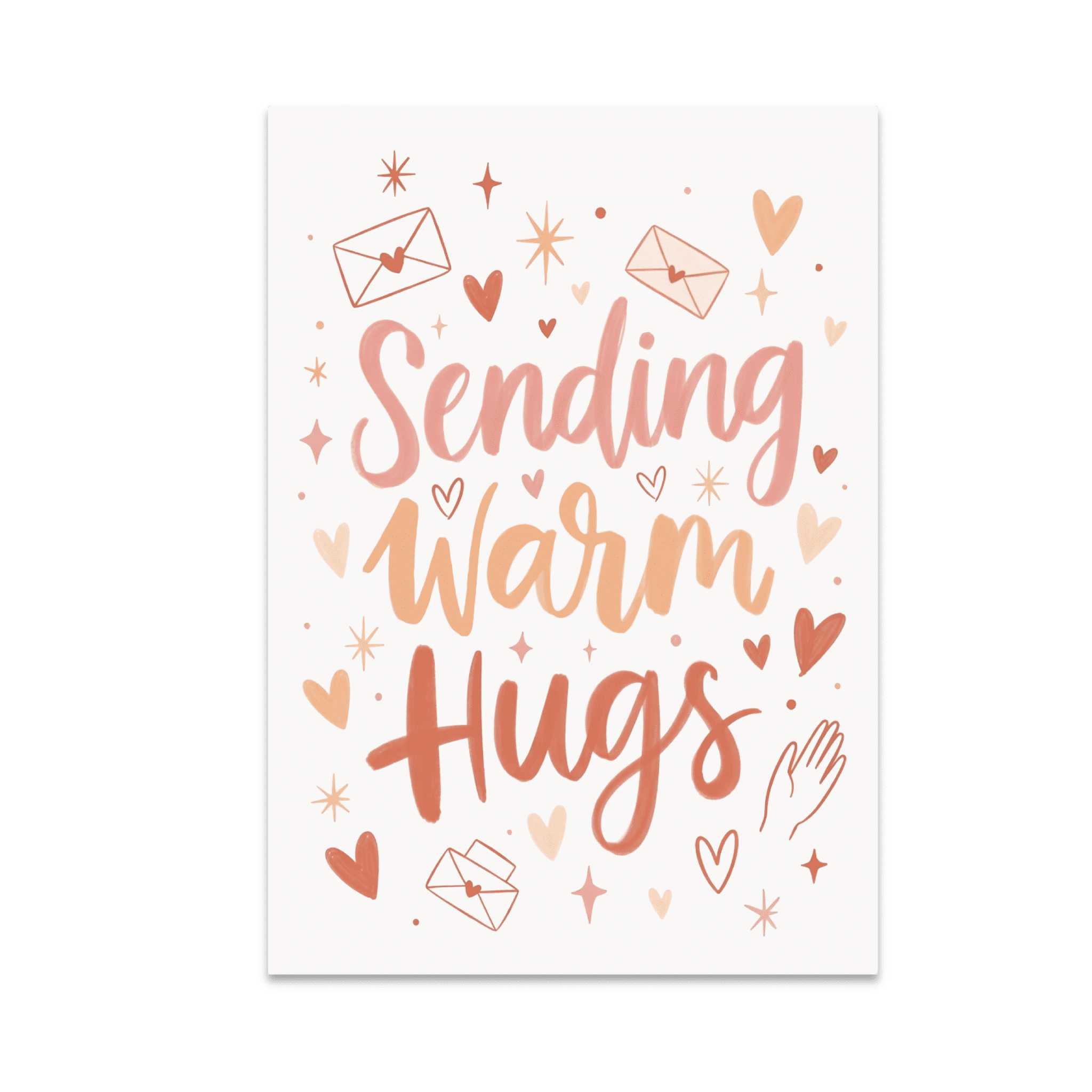 Sending Warm Hugs Wall Art - Heartfelt Home Decor - 13x19 Poster Print ...