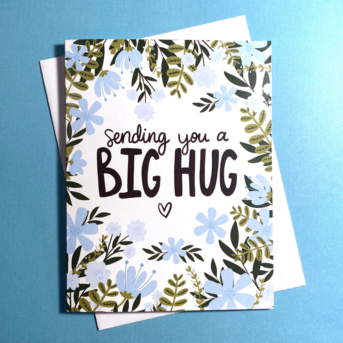 Sending You a Big Hug Card – Floral Design Greeting Card with Envelope ...