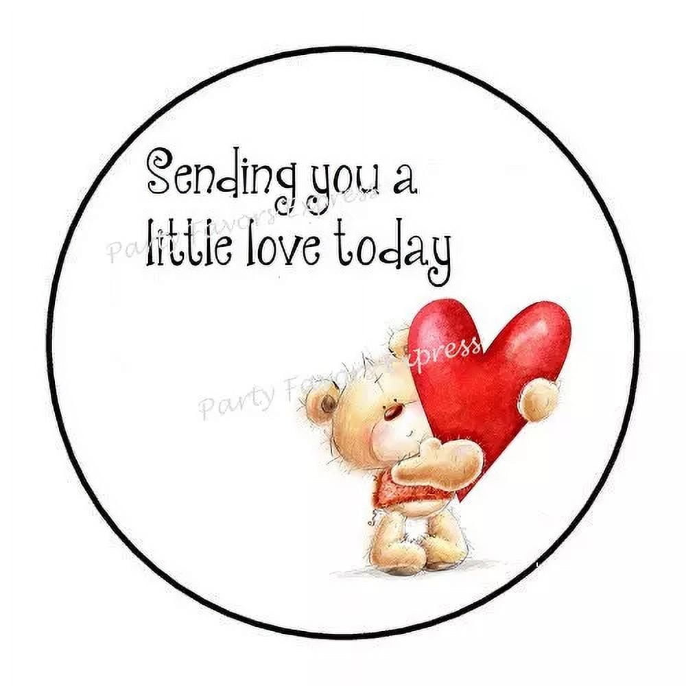 Sending You A Little Love Today Bear Sticker Party Favors Sticker ...