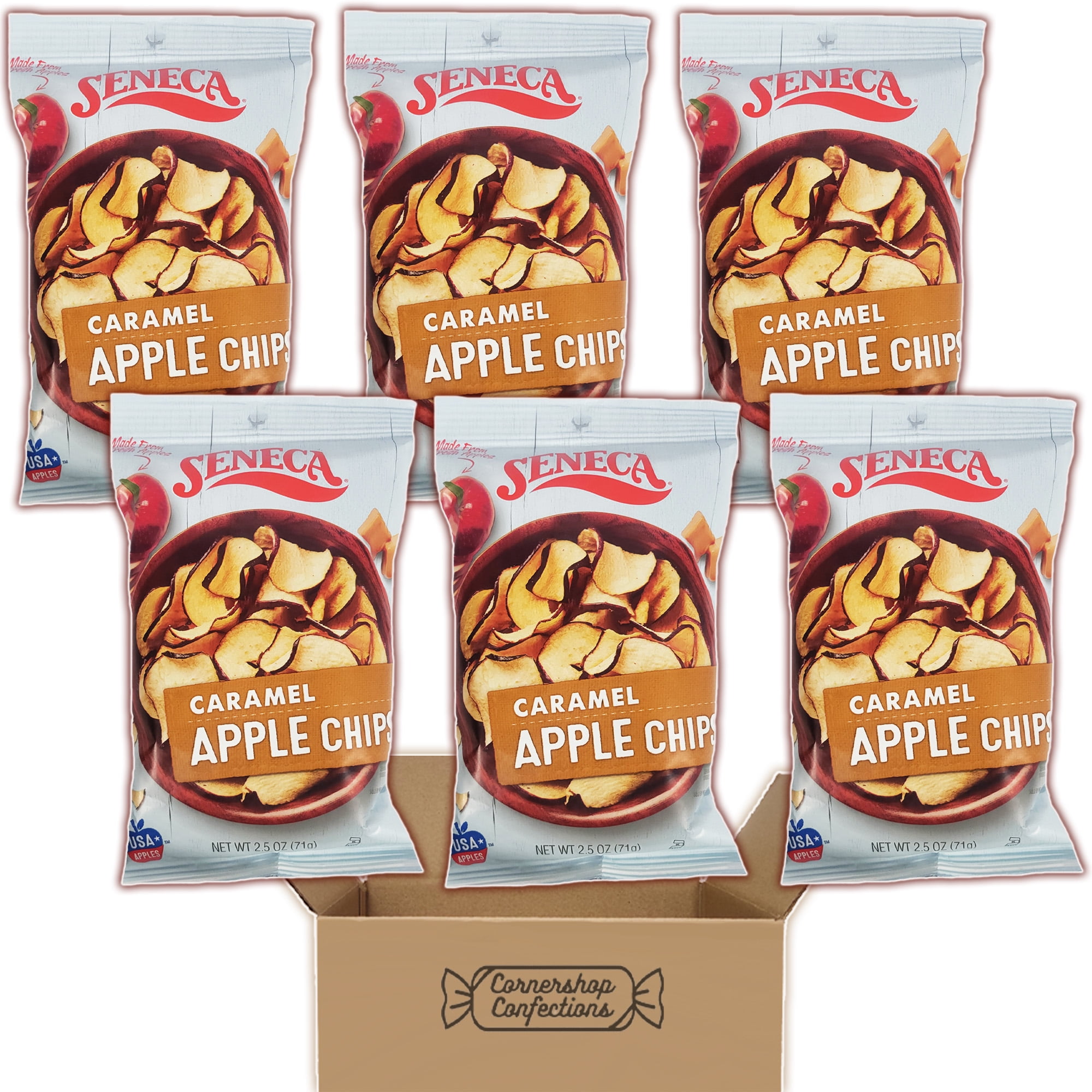 Seneca Apple Chips Bundle Pack - Caramel Flavored Apple Chips - 6 ...