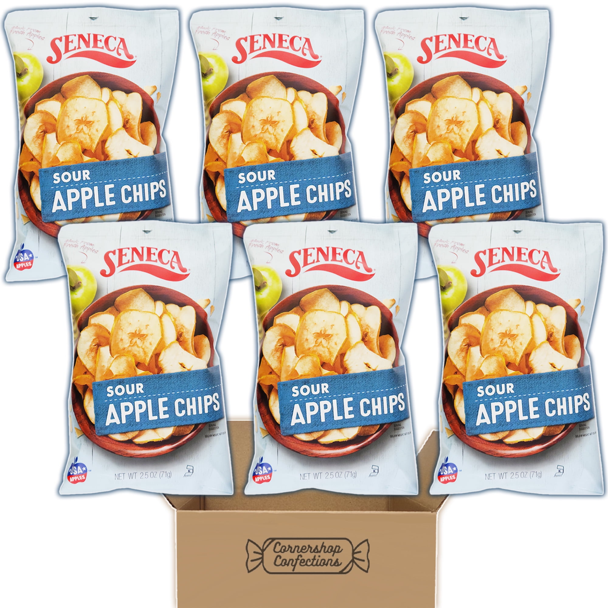 Seneca Apple Chips Bundle Pack - Sour Apple Flavored Apple Chips - 6 ...