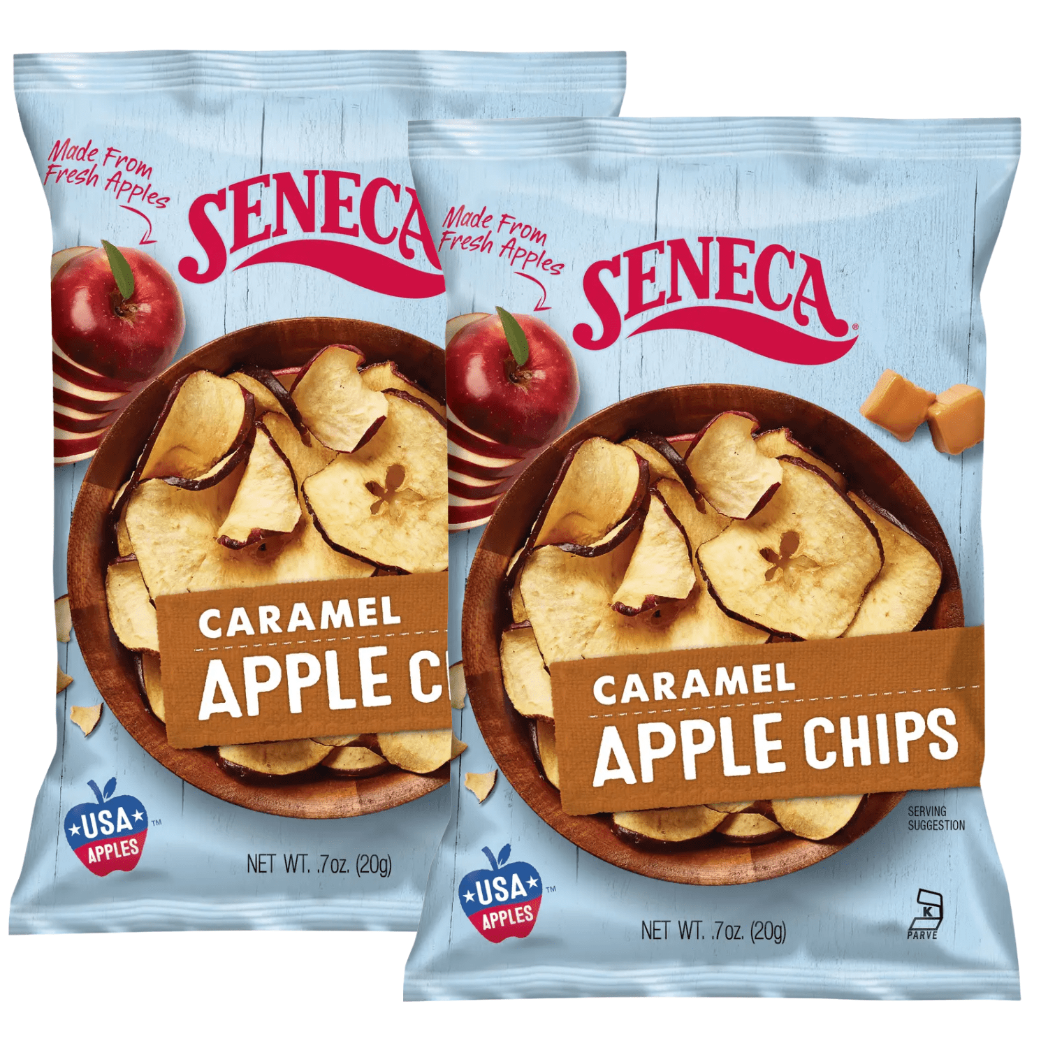 Seneca Caramel Apple Chips Made from Fresh Apples 100% Red Delicious ...
