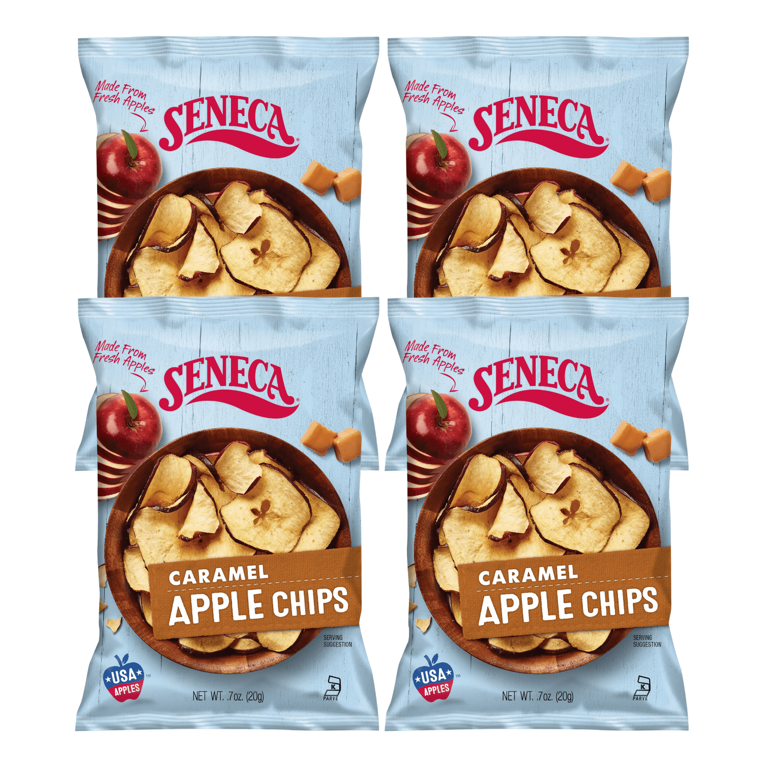 Seneca Caramel Apple Chips Made from Fresh Apples 100% Red Delicious ...