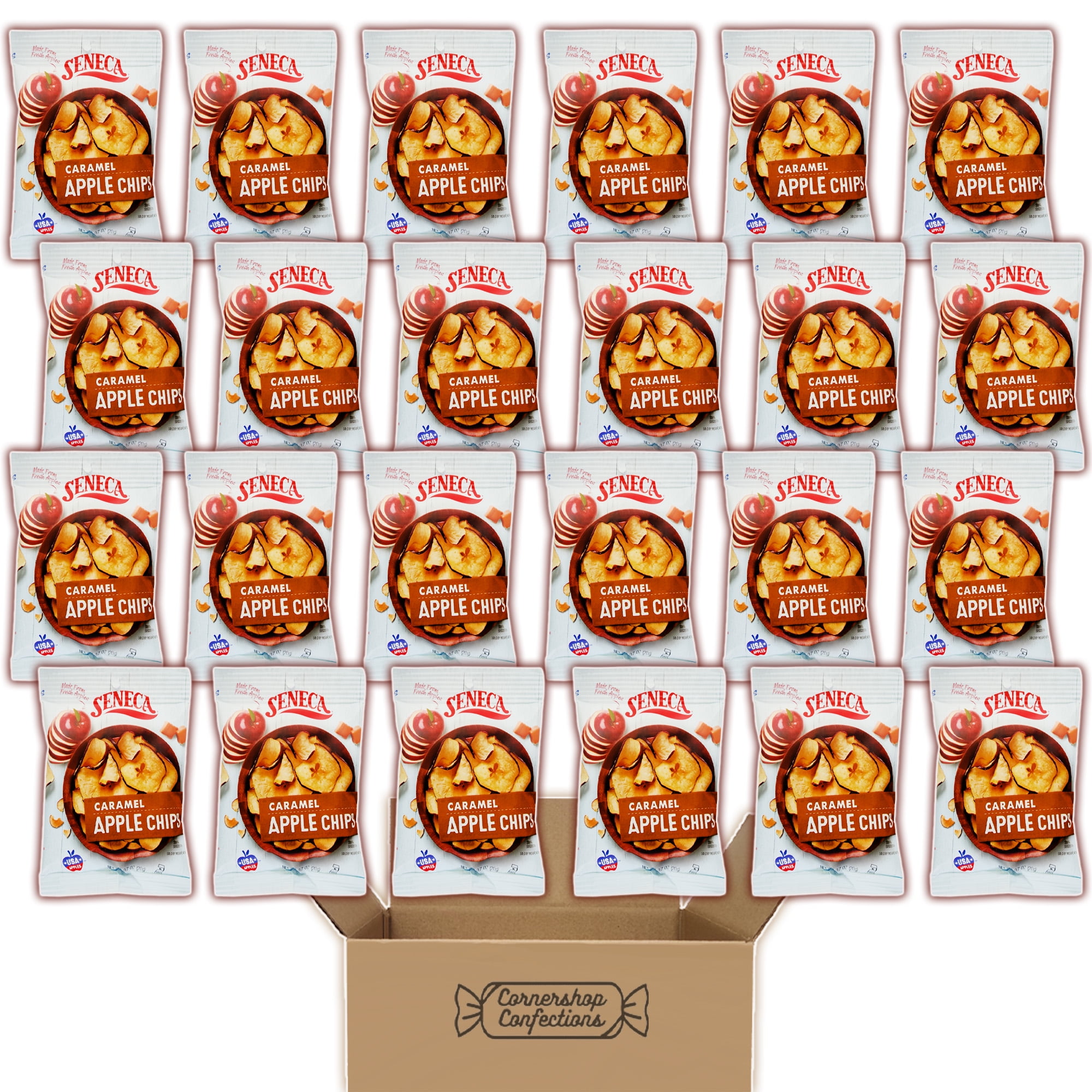 Seneca Caramel Flavored Apple Chips Bundle Pack - 24 Individually ...