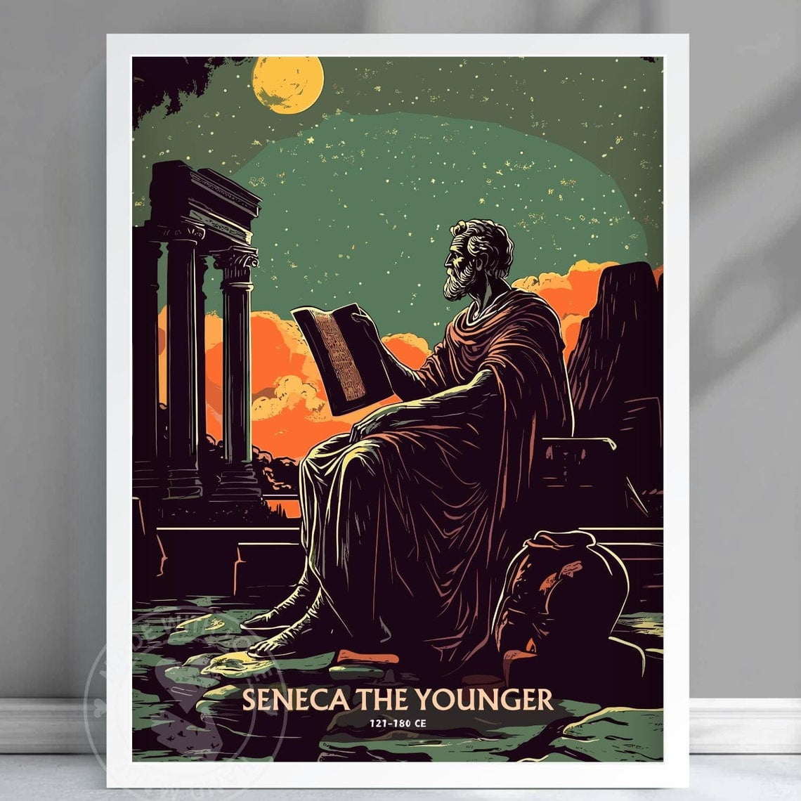 Seneca The Younger Philosopher Print - Philosophy Poster, Stoicism Wall ...