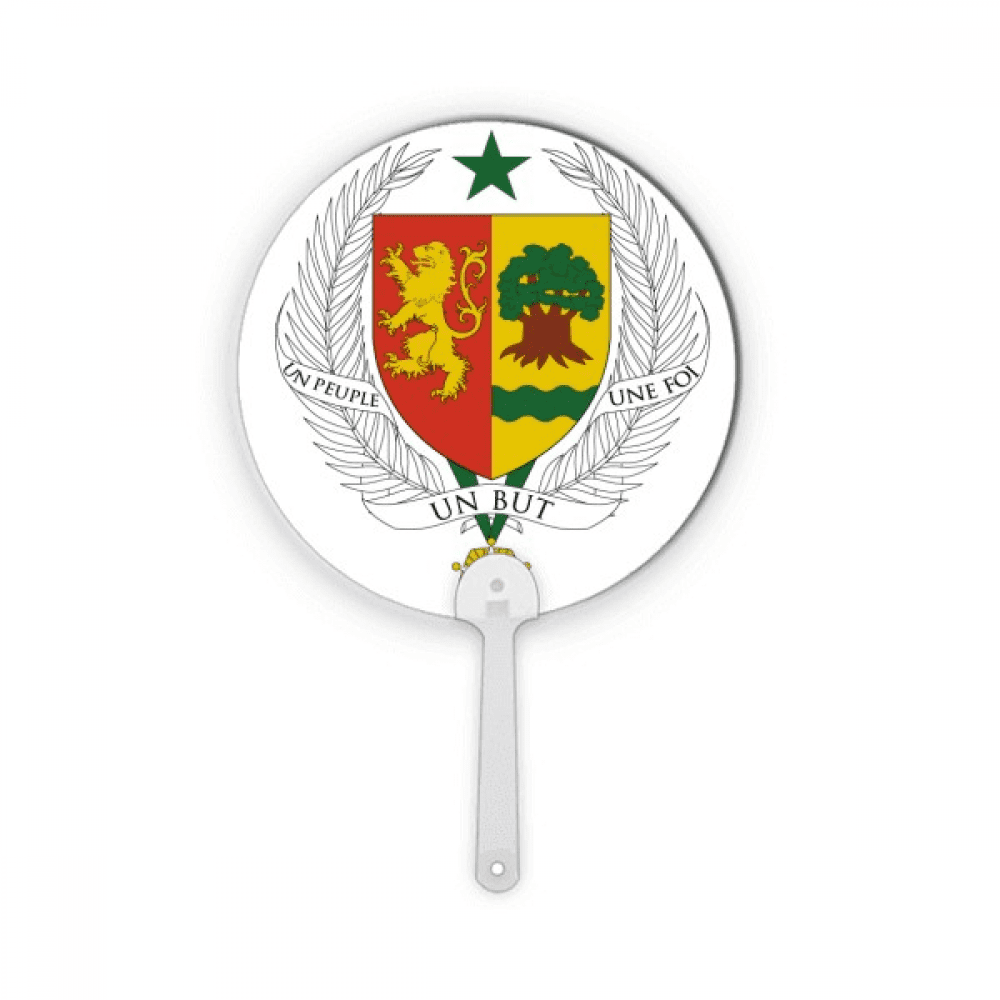 Senegal Africa National Emblem Plastic Round Handheld Fan Decorations ...