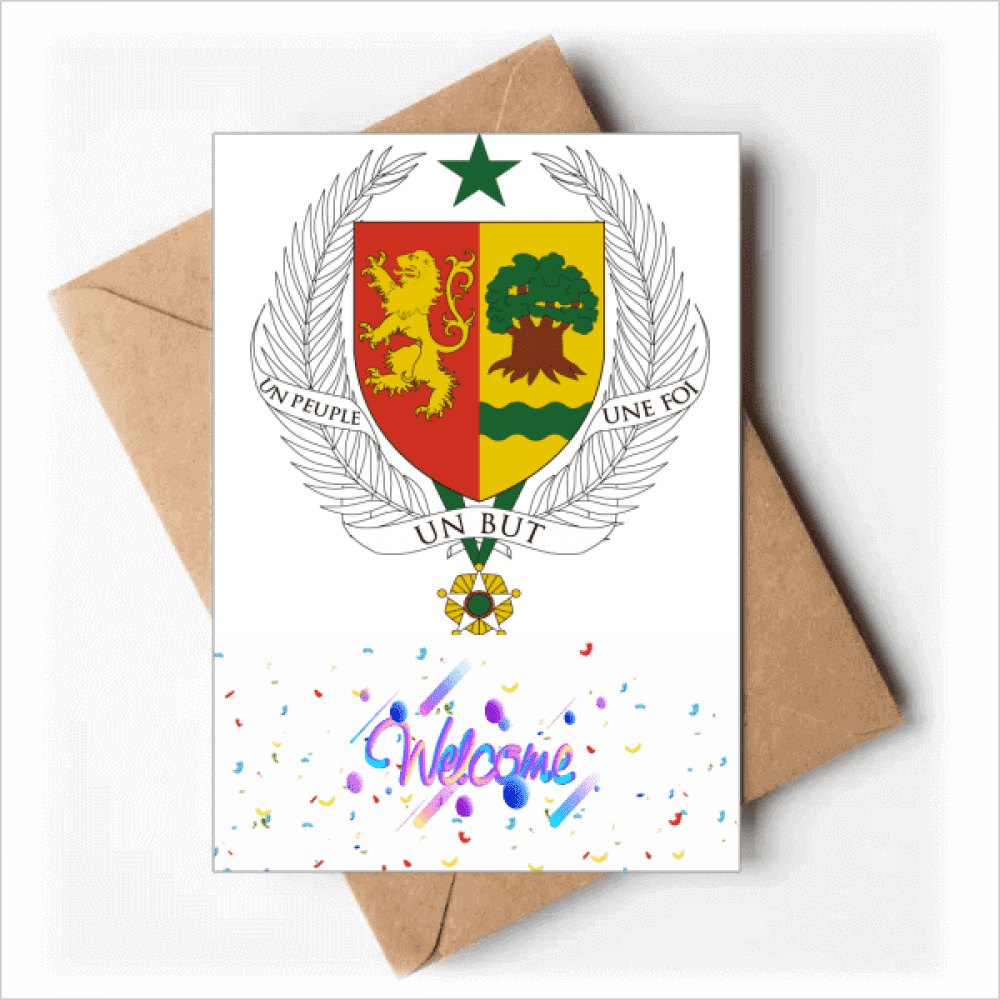 Senegal Africa National Emblem Welcome Back Greeting Cards Envelopes ...