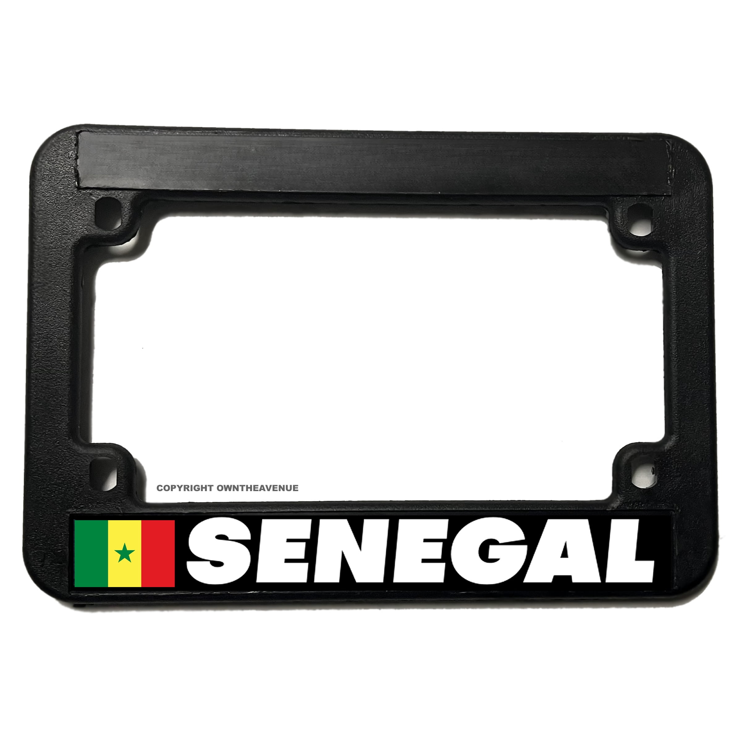 Senegal World Flag Motorcycle License Plate Frame - Walmart.com