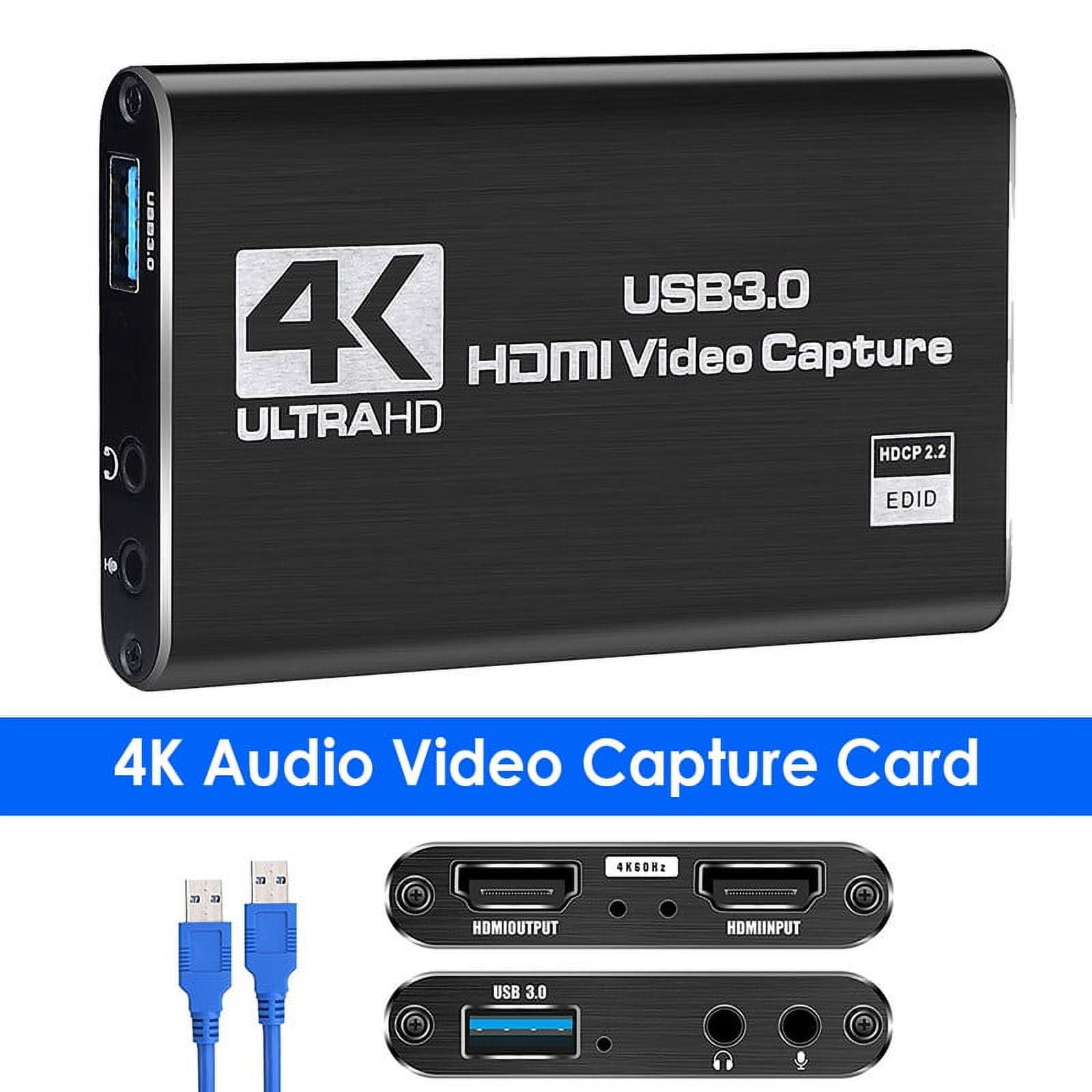 Seneo 4K Audio Video Capture Card, USB 3.0 HDMI Video Capture Device ...