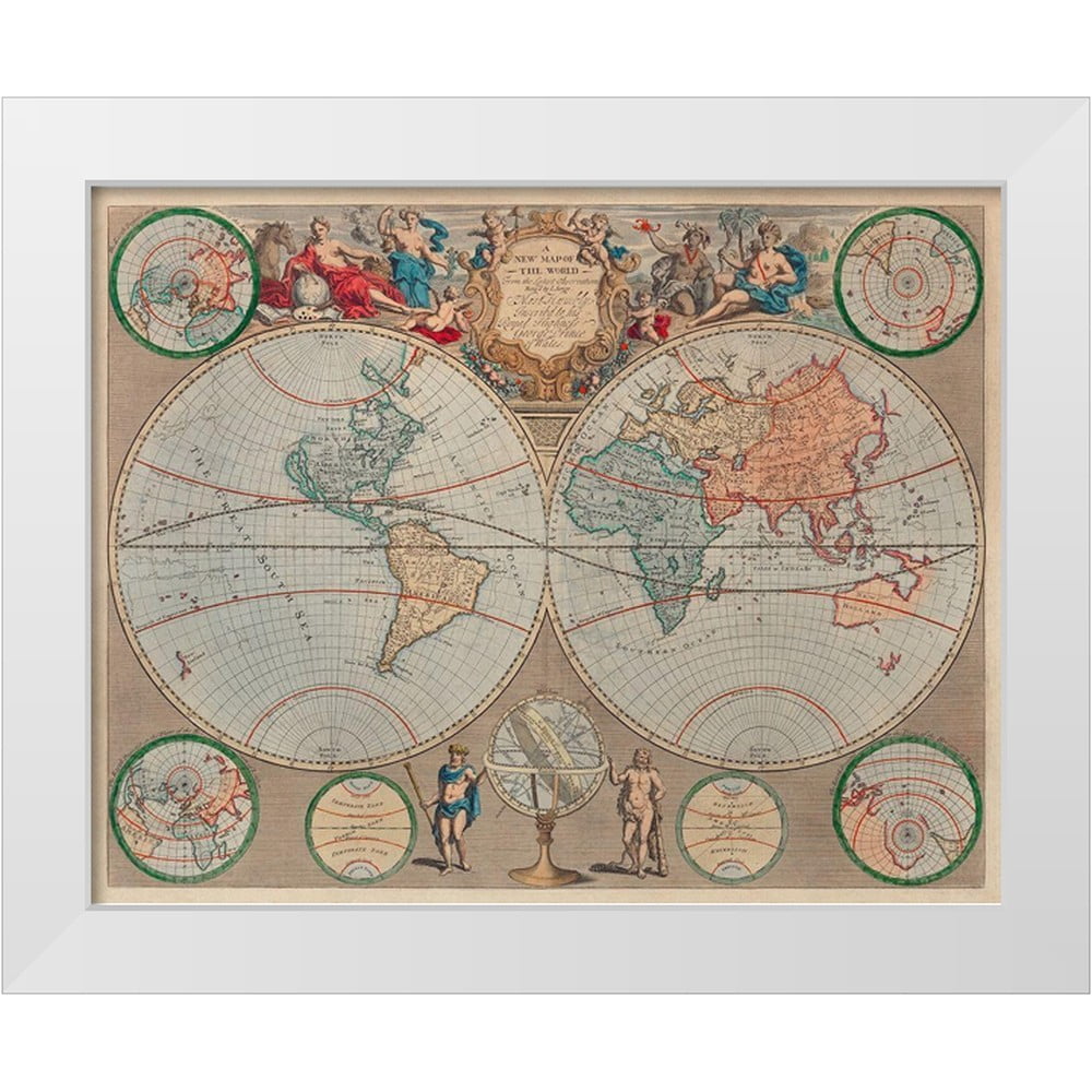 Senex, John 32x26 White Modern Wood Framed Museum Art Print Titled - A ...