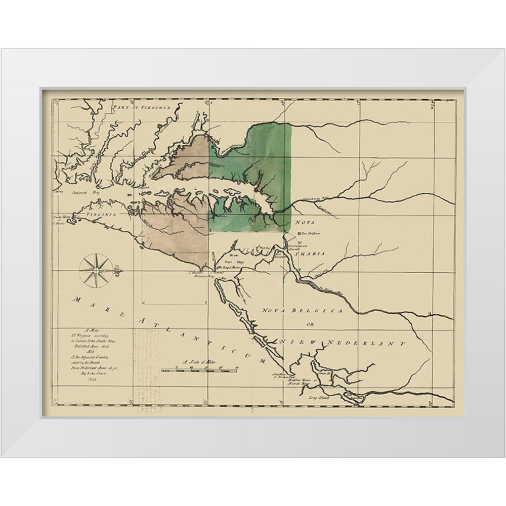 Senez 14x12 White Modern Wood Framed Museum Art Print Titled - Virginia ...