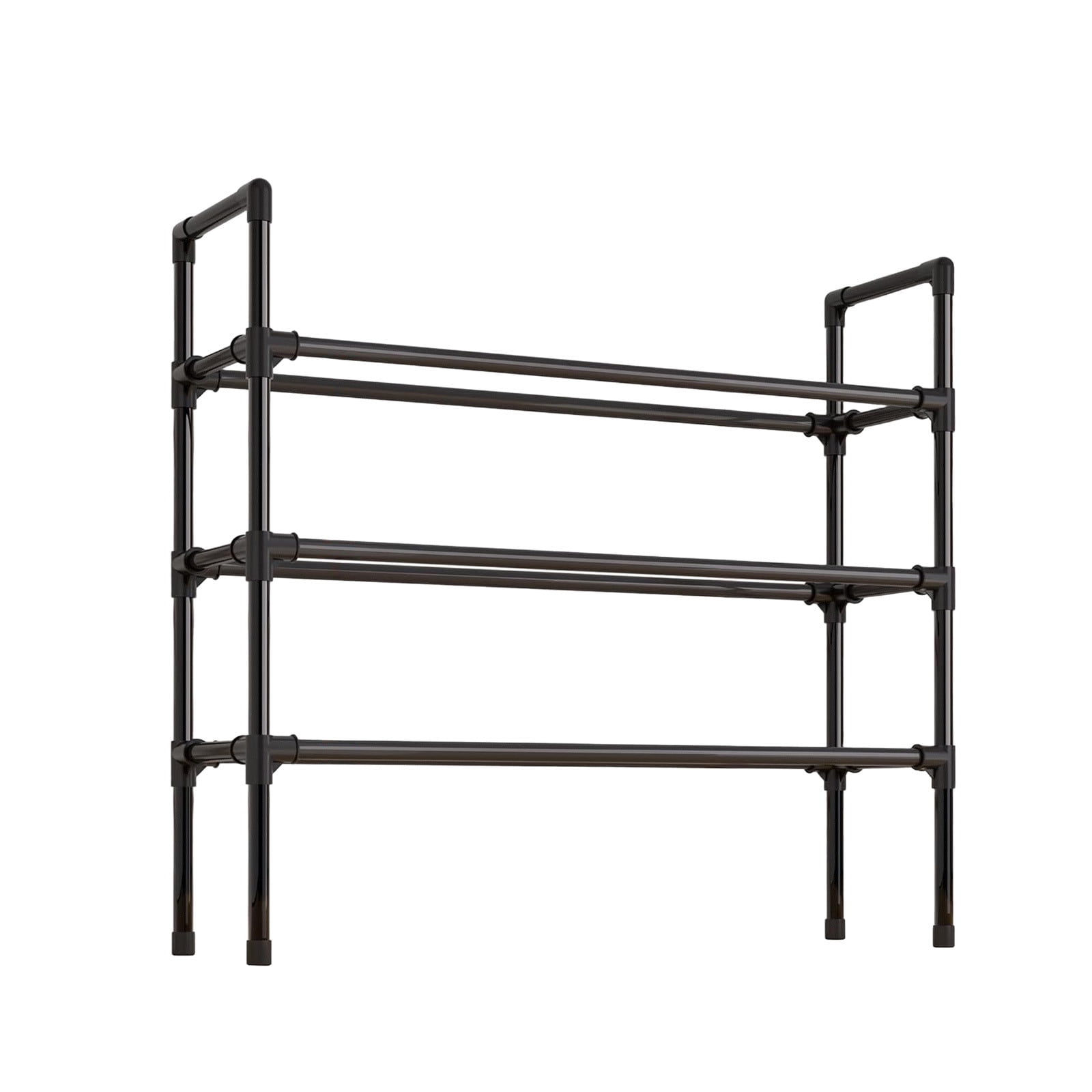 Senfafa 3-Tier Shoe Rack, Metal Shoe Storage Shelf, Freestanding Shoe ...