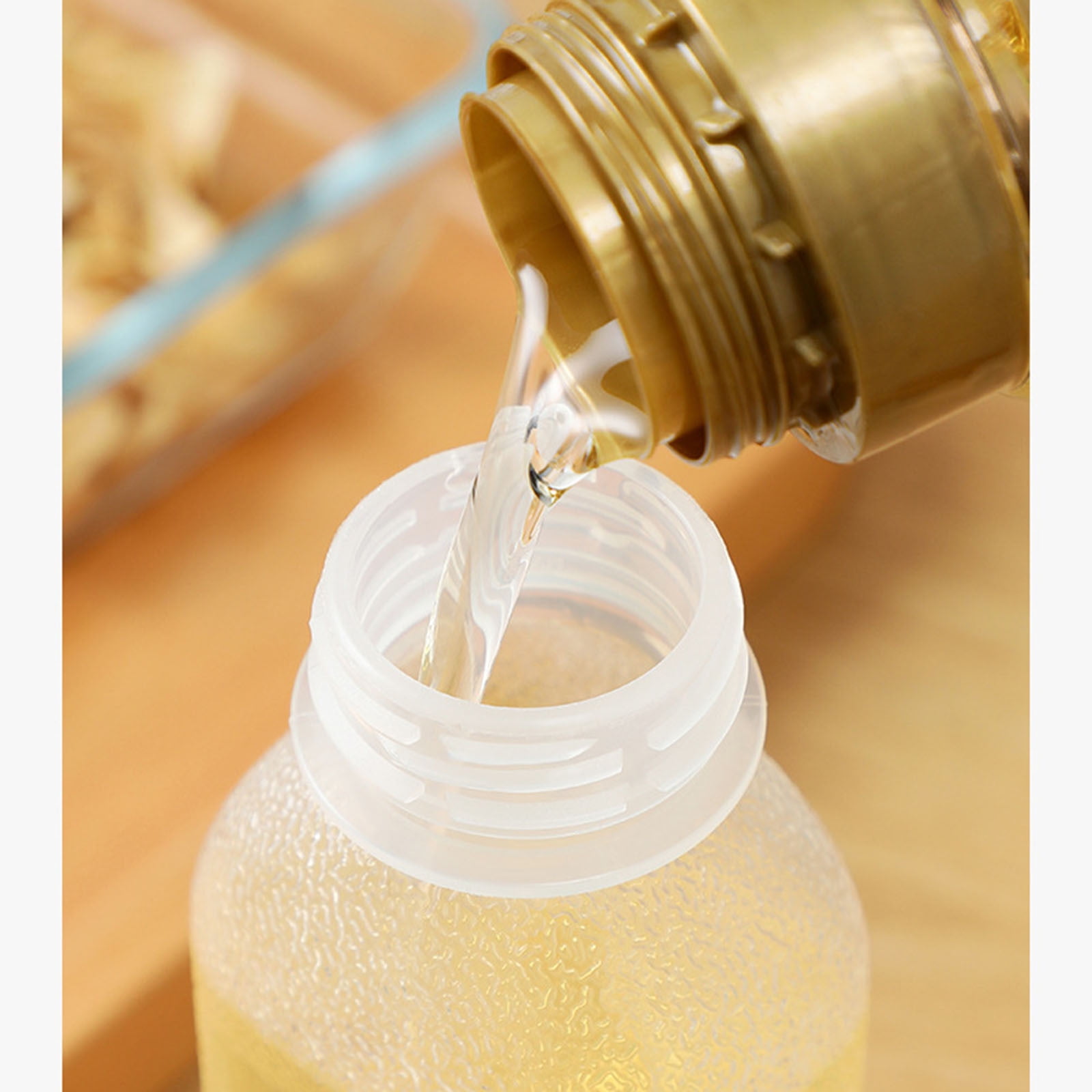 Senfafa Condiment Squeeze Bottles, Clear Plastic Oil Dispenser Bottle ...