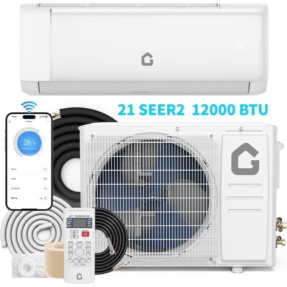 Senfot 12000 BTU WiFi Mini Split Air Conditioner with Heat Pump 21 ...