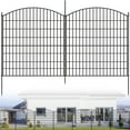 Senfot 15 Pack Arched Top Metal Outdoor Border Fence 29Wx32H Inch Gate ...
