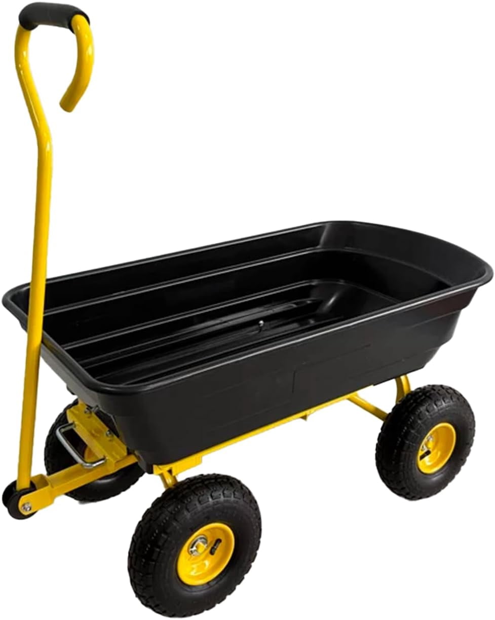 Senfot 600 LBS Standard Grip Q235 Steel Plastic Dump Wagon Black Frame ...