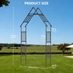 SamyoHome Heavy Duty Iron Garden Arch, 7Ft Steel Archway for Climbing ...